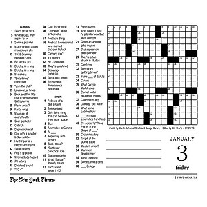 The New York Times Crossword Puzzles 2020 Day-to-Day Calendar