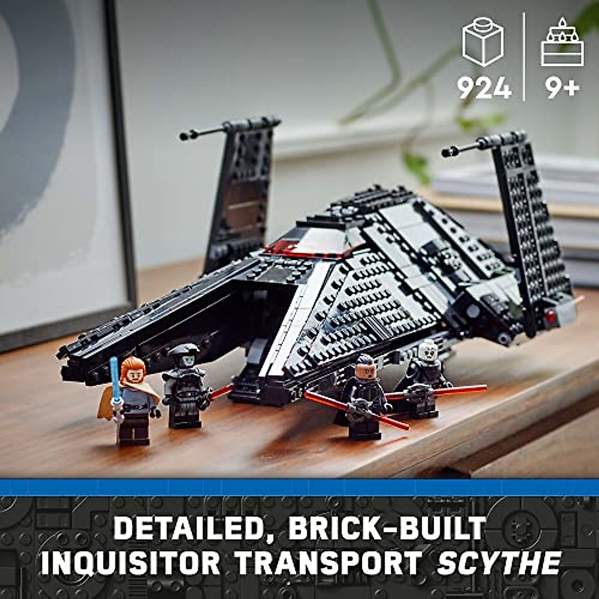 LEGO Star Wars Inquisitor Transport Scythe 75336 Buildable Toy Starship, Obi-Wan Kenobi Set, Ben Kenobi Minifigure with Blue and Double-Bladed Red Lightsabers