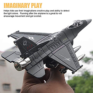 Lynkaye F-16 Fighting Falcon Thunderbirds Toy Army Air Force Military Airplane Model Kit with Fun Lights and Sounds (Grey)