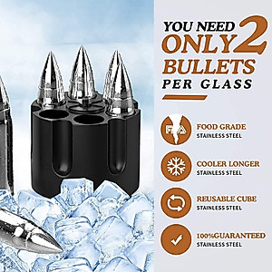 Gifts for Men Dad, Whiskey Gifts for Him, Metal Whiskey Stones, Unique Birthday Ideas for Him Boyfriend Husband Grandpa Brother Presents Cool Gadgets Anniversary Retirement