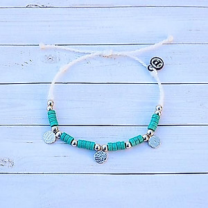 Pura Vida Bracelets Pack Neon Alphabet Coin Rosary Bracelet Stack - Set of 3 Stackable Bracelets for Women, Summer Accessories & Cute Bracelets for Teen Girls - 2 String Bracelets & 1 Chain Bracelet