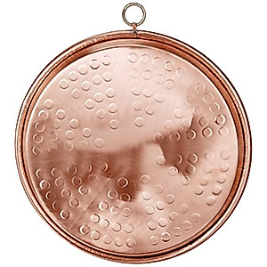Pentole Agnelli Copper Mould for Farinas a, HaMm. erred with Rim, Diameter 32 cm.