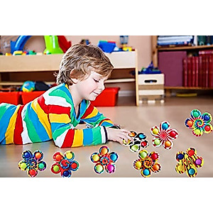 12 Pcs Pop Bubble Fidget Spinners for Party Favors, Hand Fidget Bulk Toys for Classroom Prizes, Christmas Valentine Gifts Goodie Bag Stocking Easter Basket Stuffers for Kids