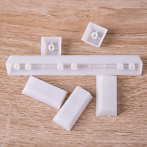 HMANE 109 Keys POM Jelly Keycaps Set, Rainbow Blank Doubleshot Translucent OEM Profile Mechanical Gaming Keyboard Keycaps for 60ï¼…/87 TKL/104/108 Cherry MX Switches (White/Top Printed)