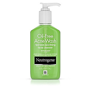 Neutrogena Oil-Free Acne Wash Redness Soothing Facial Cleanser, 6 Ounce
