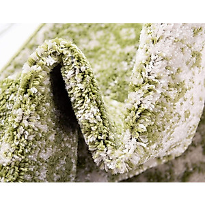 Unique Loom Bromley Collection Area Rug - Midnight (7' 10" x 11' Rectangle, Green/ Ivory)