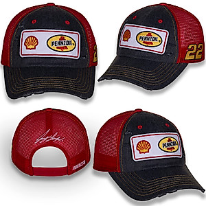 2023 Joey Logano Vintage Hat - NASCAR Adjustable Automotive Racing Mesh Baseball Cap