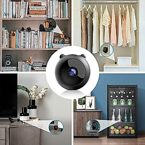 Mini Spy Camera 1080P Hidden Camera WiFi Hidden Camera Portable Small HD Nanny Cam with Night Vision and Motion Detection, App Remote Access - Indoor Covert Security Camera for Home