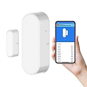 HEIMAN WiFi Door Sensor, Smart Window Door Sensor Alarm, Contact Sensor for Home Security, Wireless Magnetic Door Open Detector and APP Remote Notification (1 Pack+)