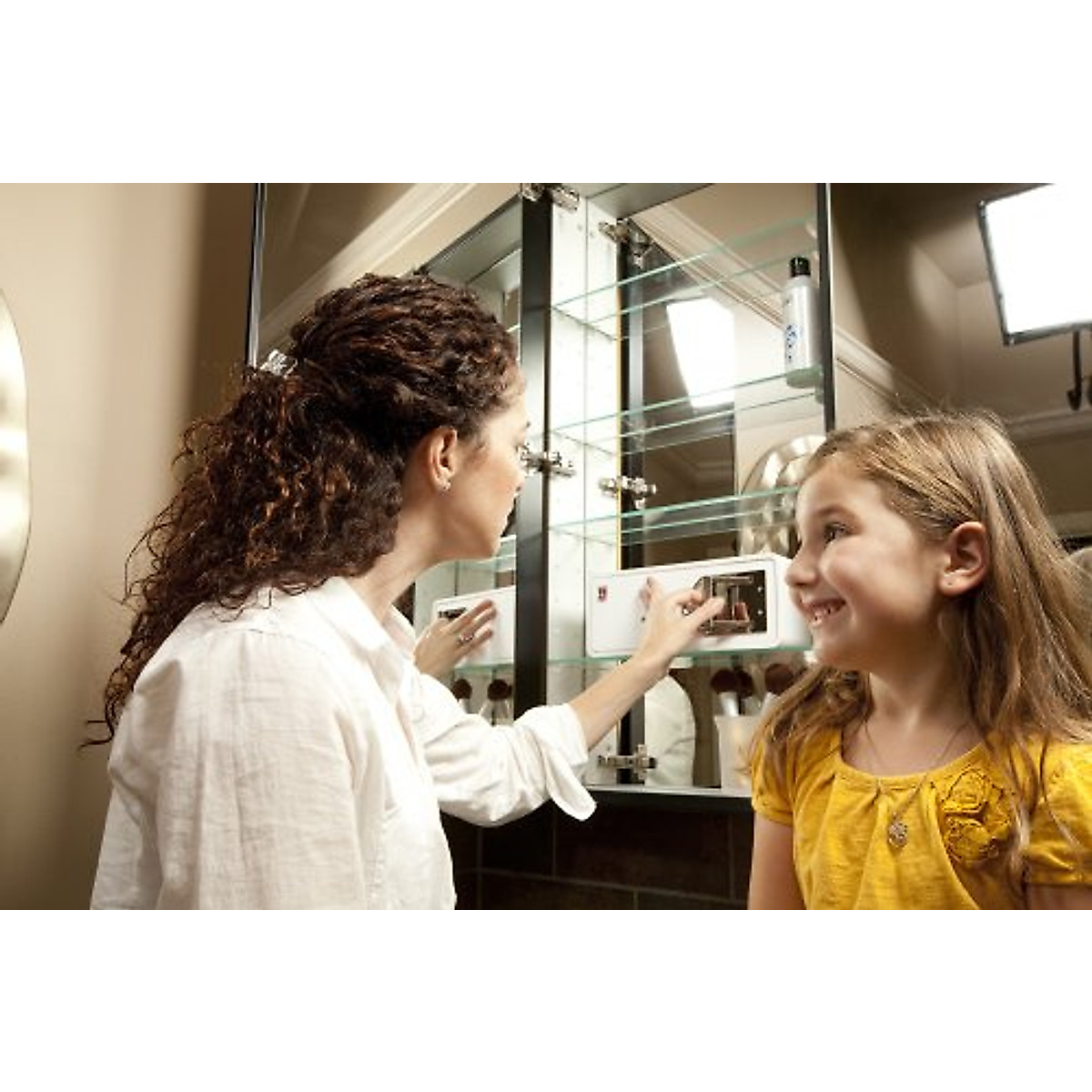 MEDICINE RX SAFE Medicine Safe-Barrel Key Lockbox, White