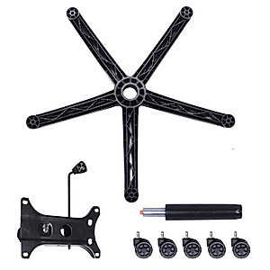 Yoogu 25 inch 320 lbs Heavy Duty Gaming Office Chair Base Replacement Swivel Chairs Part Set with Bottom Plate Stand Cylinder and Casters