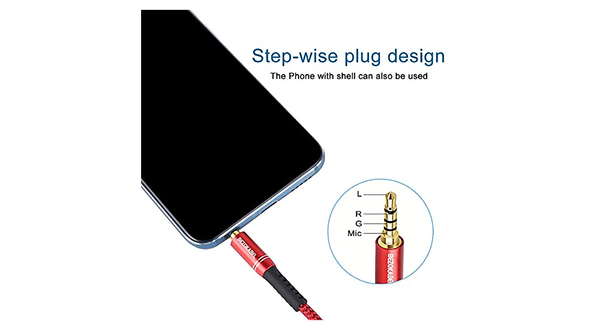 Audio Splitter 3.5mm Nylon-Braided Dual Female Aux for Phones & Consoles