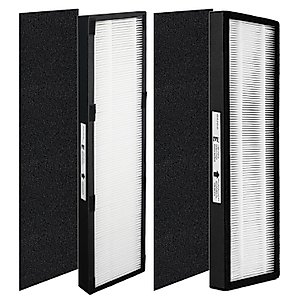 True HEPA E Size Replacement Filter,Compatible with Idylis FIL-GG-125 & IAP-GG-125,AC5250PT Replacement Filters Fit for Germ Guardian Air Purifier FLT5000 AC5000 Series Filter C,2 HEPA+2 Pre-filters