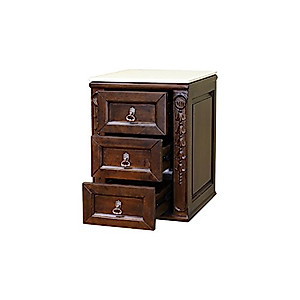 Bellaterra Home Cream Marble Bridge Unit, Walnut