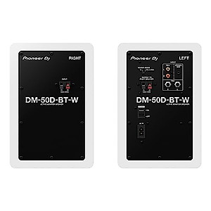 Pioneer DJ DM-50D-BT-W 5-inch Desktop Active Monitor Speaker Pair with Bluetooth - White