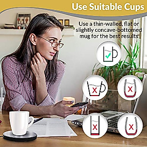 Coffee Mug Warmer for Desk - Electric Cup Warmer for Desk - 2-Setting Coffee Cup Warmer for Coffee - Safe, Easy-to-Use Mug Warmer Coffee Warmer for Desk Heated Coffee Mug DiviniTi (NO Mug Included)