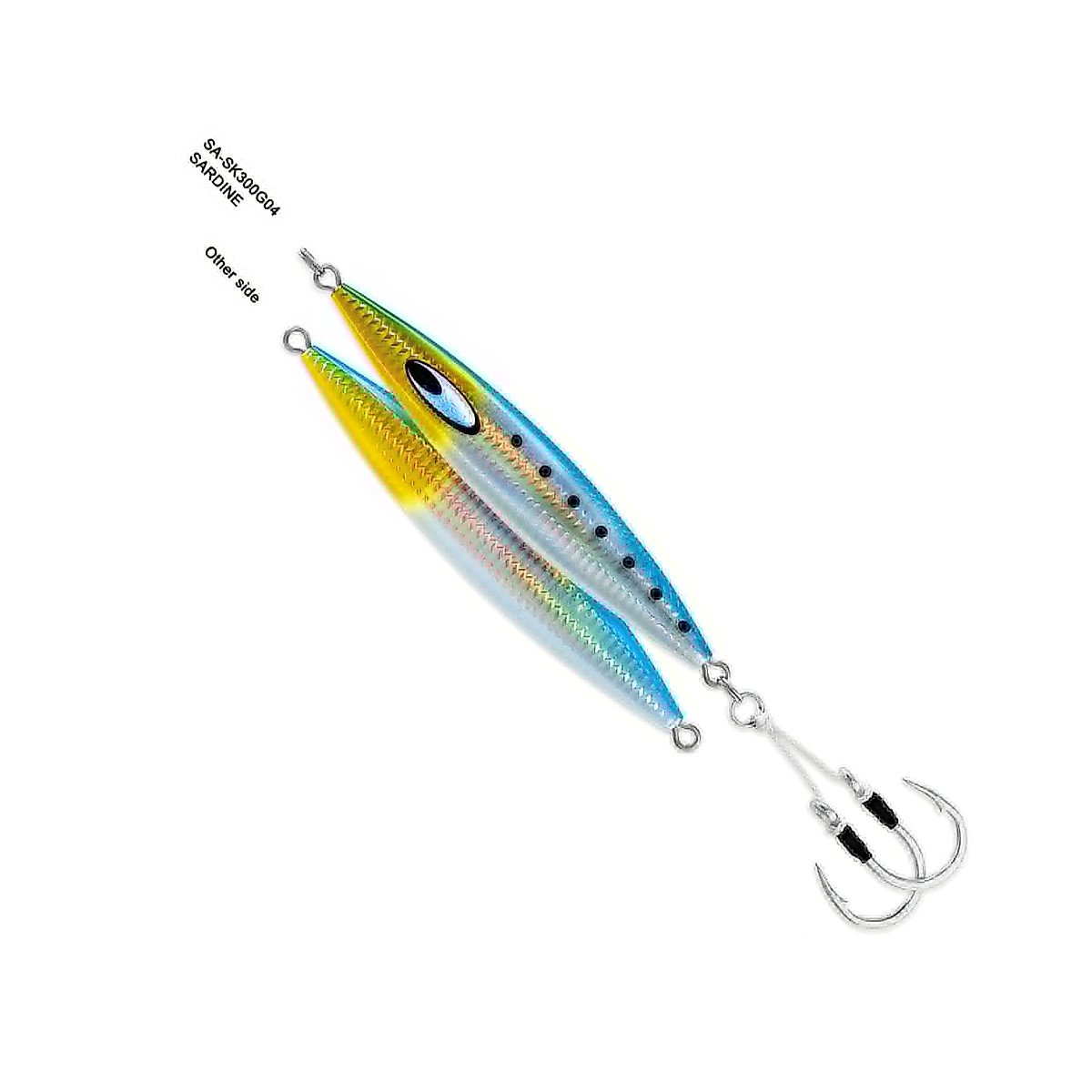 Daiwa SA-SK85G08 Metal Jig, Color: Zebra Orange, 3 Oz, 5/0 Hook Size