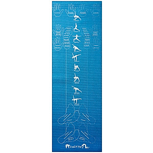 Instructional Yoga Mat/Educational Yoga Mat (Best Yoga Mat for Beginners Extra Thick Extra Long Learn Yoga or Better Your Alignment Works As a Kids Yoga Mat As Well As an Adult Yoga Mat)