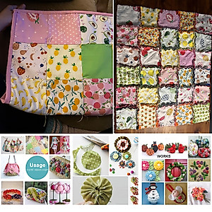 AbTwill 42pcs 5 x 5 inches Cotton Fabric Square, Precut Quilting Sewing Fabric Bundle 5" Charm Squares for Craft Quilt Patchwork