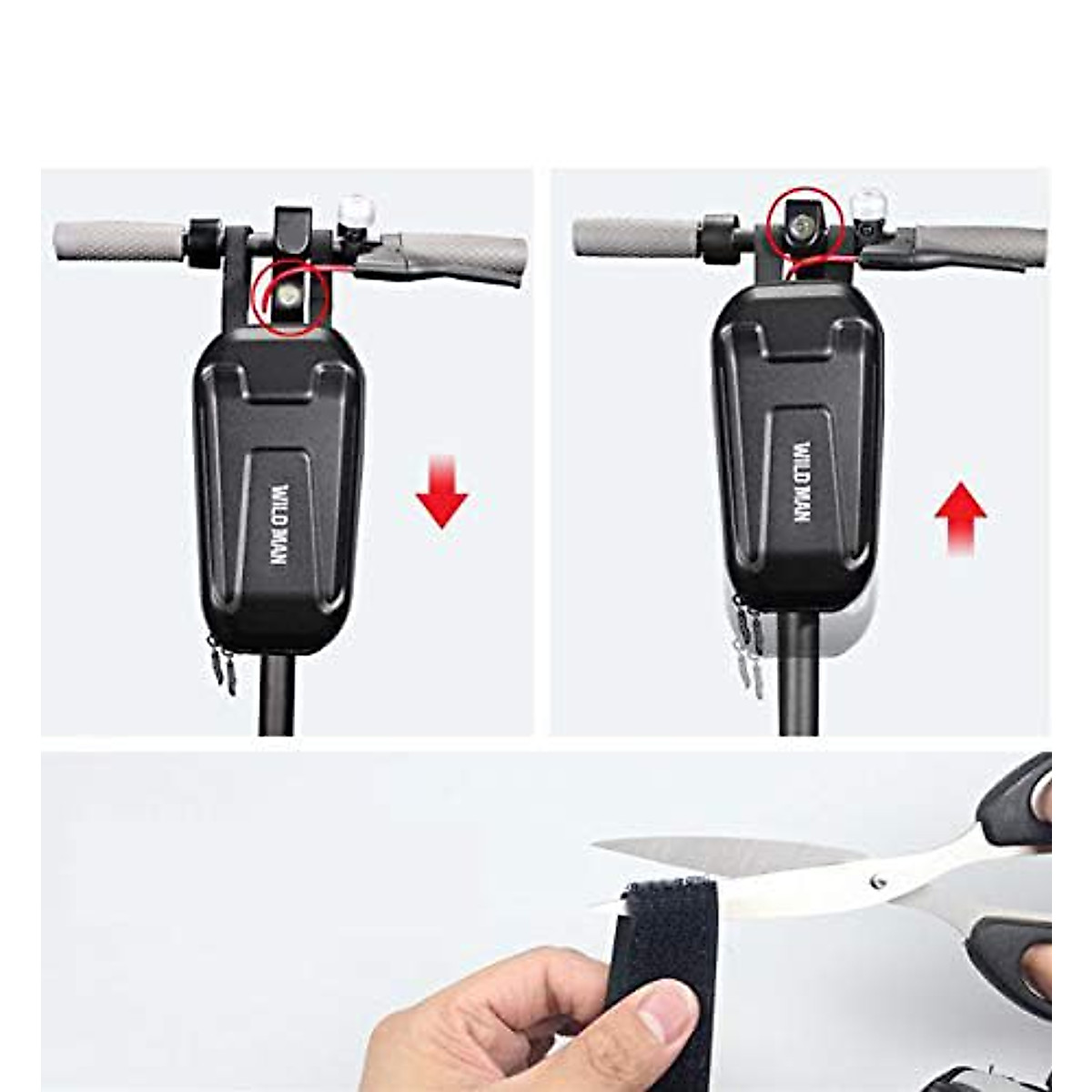 WILD MAN Hard Shell Rainproof Scooter Storage Bag for Kick Scooters Folding Bike Electric Scooter Self Balancing Scooters(3L,TS8)