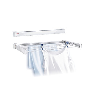 Leifheit Telegant 30 Protect Wall Dryer, Foldable Clothes Drying Rack, Robust Clothes Rack for Indoor and Outdoor, 3 m Drying Space