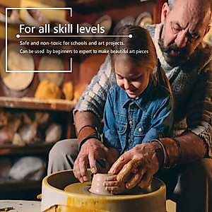 Old Potters Mid High Fire White Stoneware Clay for Pottery | Cone 5 - 10 | Ideal for Wheel Throwing, Hand Building, Sculpting | Great for All Skill Levels | Greenware Clay, 10 lbs.