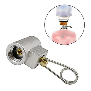 Camping Gas Stove Adaptor Gas Fitting Gas Refill Adapter for Garden Fishing Hiking , Round Handle