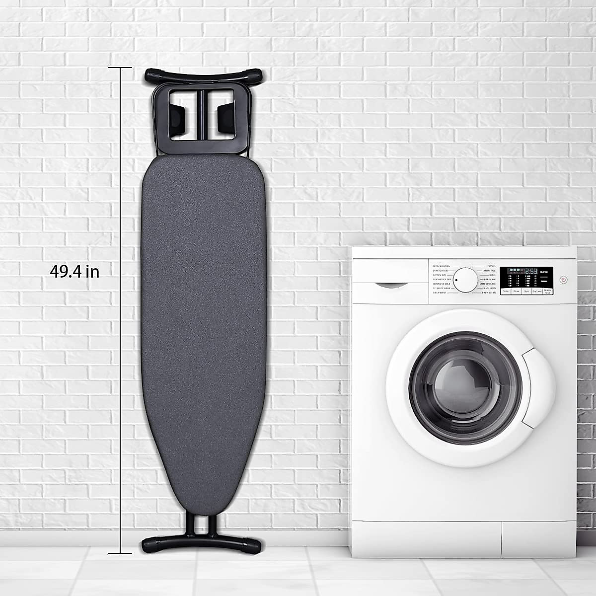 Duwee 12"x36" Ironing Board with Heat Resistant Cover and Thicken Felt Pad, Heavy Sturdy Legs