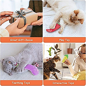 ETEKYER Catnip Toys, Cat Toys, Cat Toys for Indoor Cats, Catnip Toys for Cats, Cat Toys with Catnip, Interactive Cat Toy, Cat Chew Toy, Cat Pillow Toys, Cat Toys for Kittens Kitty