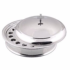Communion Ware Holy Wine Serving Tray with A Cover - Stainless Steel (Mirror)