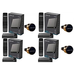 Package of 4 - Formuler Z10 Pro Android 10 Dual Band 5G LAN 2GB Ram 16GB ROM 4K + Extra Magnetic Phone Car Mount Pack of 4