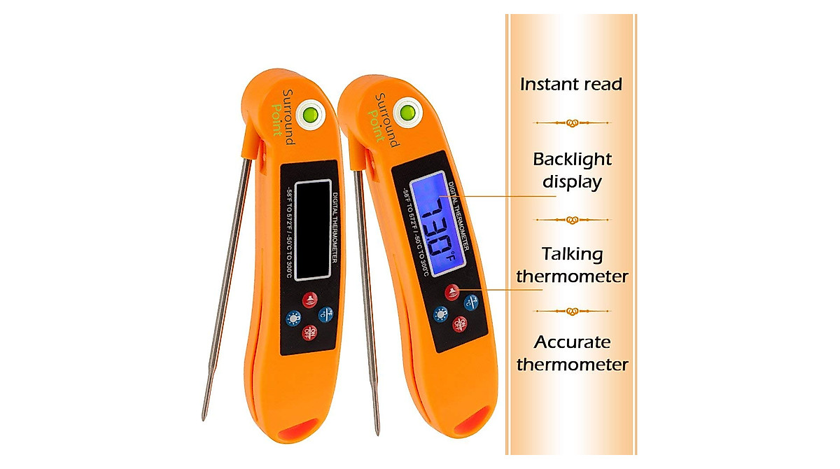 Digital Talking Thermometer for BBQ & Cooking - Instant Read