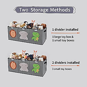 GRANNY SAYS Toy Storage Bin, Extra Large Toy Box, Gray Storage Bins with Lids, Toy Chest for Boys Girls Storage Stuffed Animal Storage, Toy Organizers and Storage, Dark Gray, 1-Pack