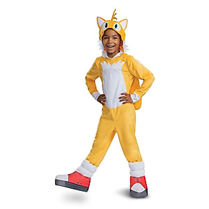 Disguise Kid's Sonic 2 Tails Costume - Child Miles Tails Prower Cosplay Outfit - Boys & Girls Video Game Character Costume 7/8