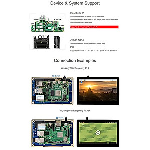 waveshare 5inch Capacitive Touch AMOLED Display Compatible with Raspberry Pi 5/4B/3B+/3A+/2B/B+/A+/Zero/Zero W/WH/Zero 2W CM3+/4 960×544 Resolution HDMI Optical Bonding Supports Jetson Nano/Windows