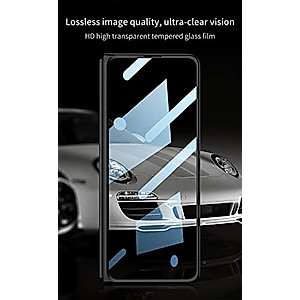 BAILI Galaxy Z Fold4 Case with Kickstand,360° full body protection Built-in Three-speed Adjustable Stand for Z Fold 4,Come with HD Explosion-proof Glass Screen Film for Samsung Galaxy Z Fold4-Wine Red