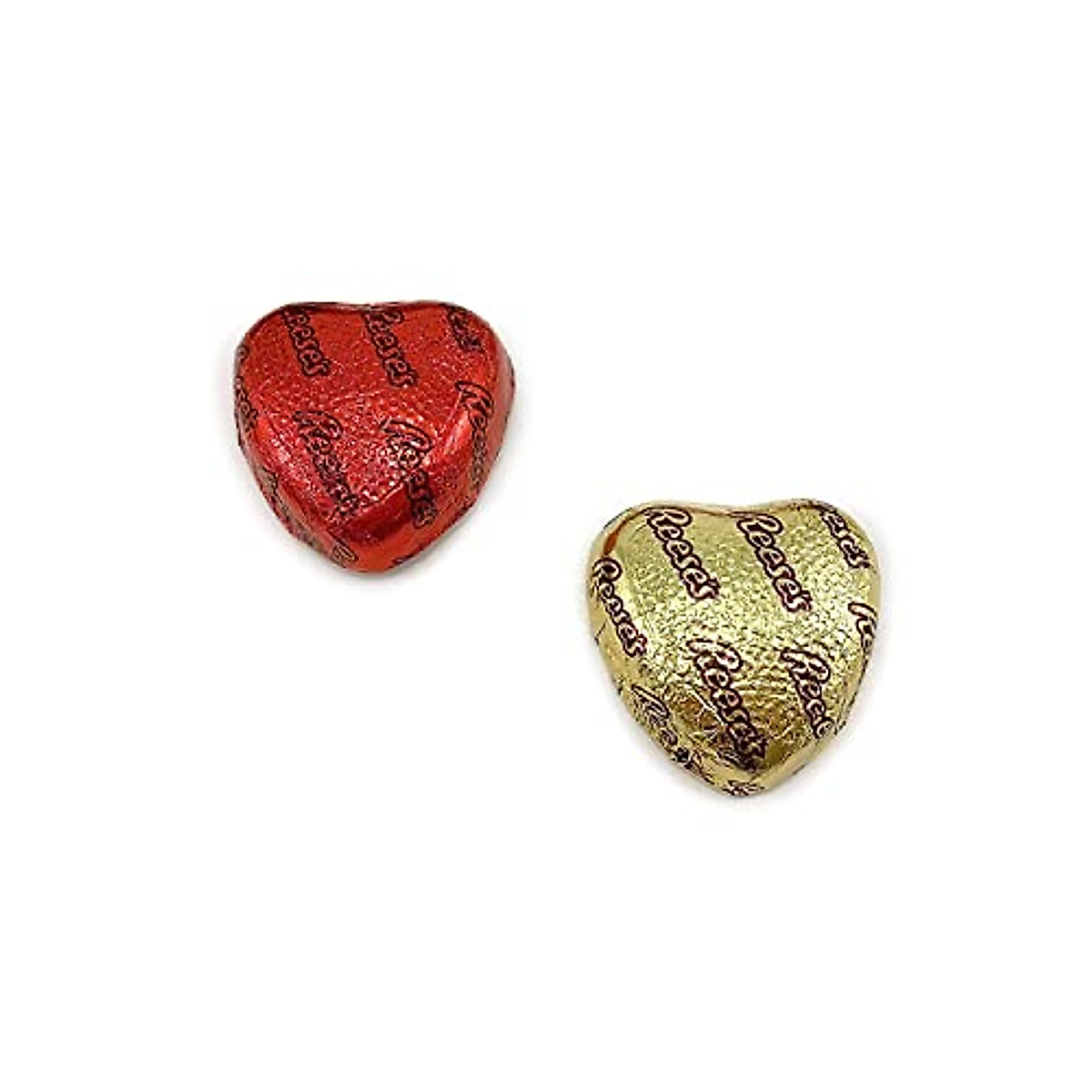 Valentine's Day Chocolate Candy Gift Basket, Reese's Peanut Butter Hearts in Gold and Red, in a 6 Sectional Gift Tray, Peanut Butter Hearts with Red and Gold Foils, Heart Adorned 6 Sectional Tray for Wife, Husband, Couples, Friends, Men and Women