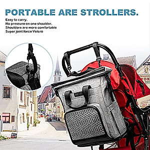 Diaper Bag Backpack, FHELDA Bag Backpack Large Capacity Maternity Travel Back Pack with Diaper Changing Pad (Gray)