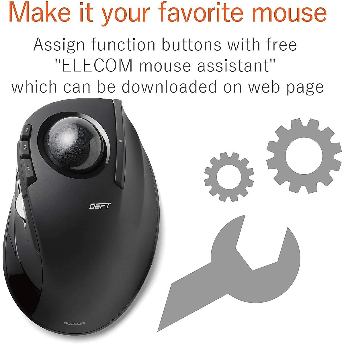 Elecom M-DT1DRBK Wireless 8-Button Tilt Mouse