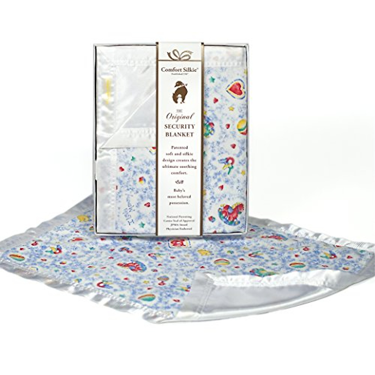 I Love Mommy, I Love Daddy Security Blanket (Primary) by Comfort Silkie