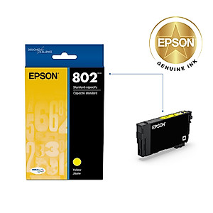 EPSON T802 DURABrite Ultra -Ink Standard Capacity Yellow -Cartridge (T802420-S) for select Epson WorkForce Pro Printers