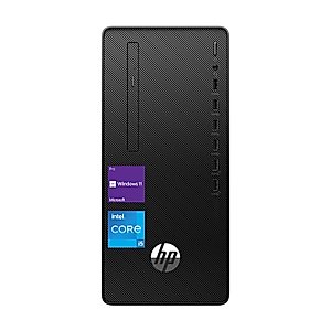 HP 290 G4 Business Tower Desktop, Intel 6-Core i5-10400 Processor, 32GB RAM, 2TB PCIe SSD, Wi-Fi, DVD-RW, Wired Keyboard and Mouse, HDMI, RJ-45, VGA, Windows 11 Pro, 2 Monitors Support 4K, Black