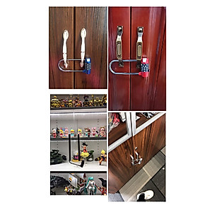 2.75" Wide 5 Position resettable U-Lock Padlock with 4.57" Long Shackle, Gym, Suitable for lockers. File cabinets, wardrobes, Fences, Sheds, Door Cabinet Locks, 1 Piece, Silver.