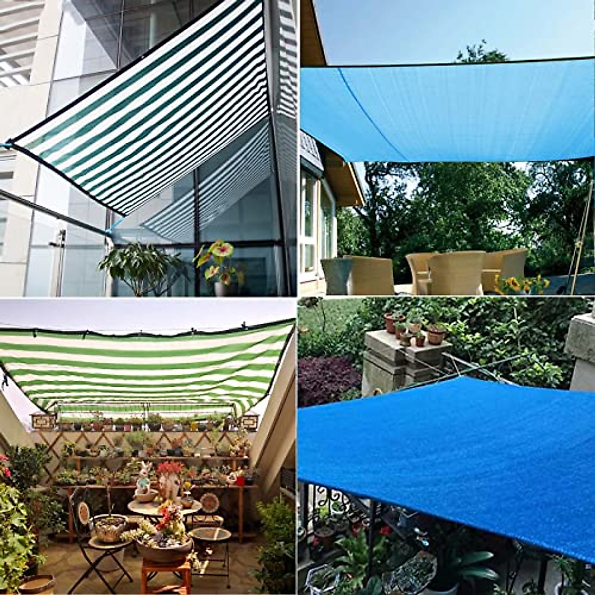 YSUEFIJO Garden 80% Shade Cloth, Outdoor Sun Shade Cover, Sun Mesh UV Resistant Net, Heavy Duty Shade Mesh Tarp, Taped Edge with Grommets, Sun Net Mesh for Patio Backyard