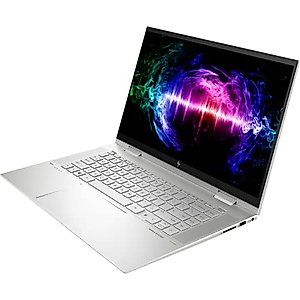 HP 2022 Envy x360 2-in-1 15.6" FHD Touchscreen Convertible Laptop, Intel Core i5-1155G7, 16GB DDR4 RAM, 512GB PCIe SSD, Backlit Keyboard, Intel Graphics, Webcam, Windows 11, Silver, ROKC Mousepad