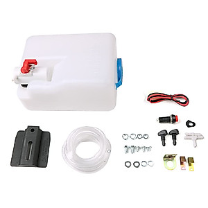 Electric Windshield Wiper Motor Kit, 12V Motor ATV UTV Windshield Washer Bottle Pump 90° Sweep for Golf Cart Polaris RZR Ranger 2017-2019 Can Am X3 Kawasaki MULE TERYX KUBOTA RTV More