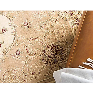 Unique Loom Versailles Collection Traditional Classic Medallion Motif Area Rug (2' 7 x 10' 0 Runner, Tan/ Ivory)