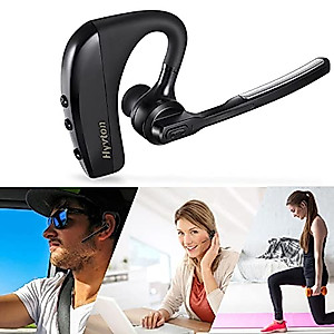 Hyvtom (New Version) Bluetooth Headset,Wireless Business Headphone,in-Ear Earbud with Mic,Compatible with iPhone Android Cell Phones, Hands Free Noise Cancelling Earphone for Driving,Running