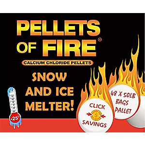 Pellets of Fire CP9 Snow & Ice Melter Calcium Chloride Pellets 9-Pound Jug