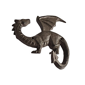 WINTENT Solid Cast Iron Dragon Hook Hanger for Key Coat (Dragon-1)